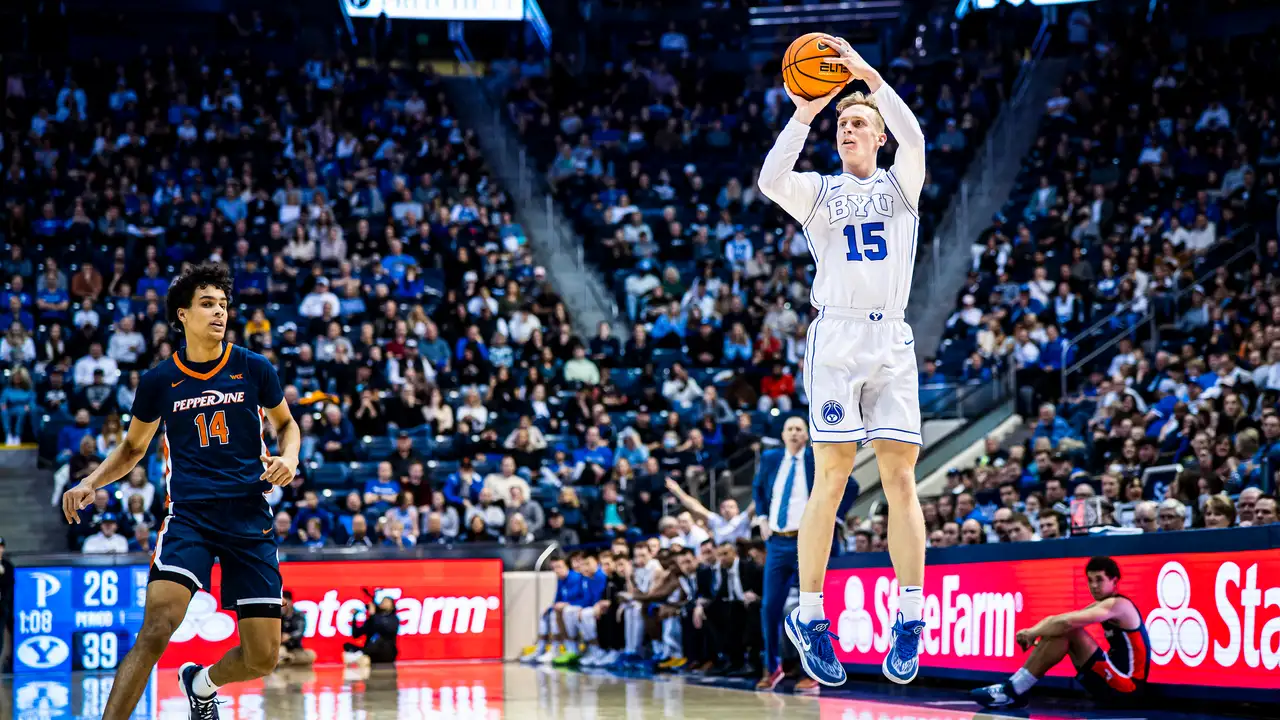 Watch BYU Basketball with Mark Pope 2022 Episode 9: Getting out of a Funk with Richie Saunders ...